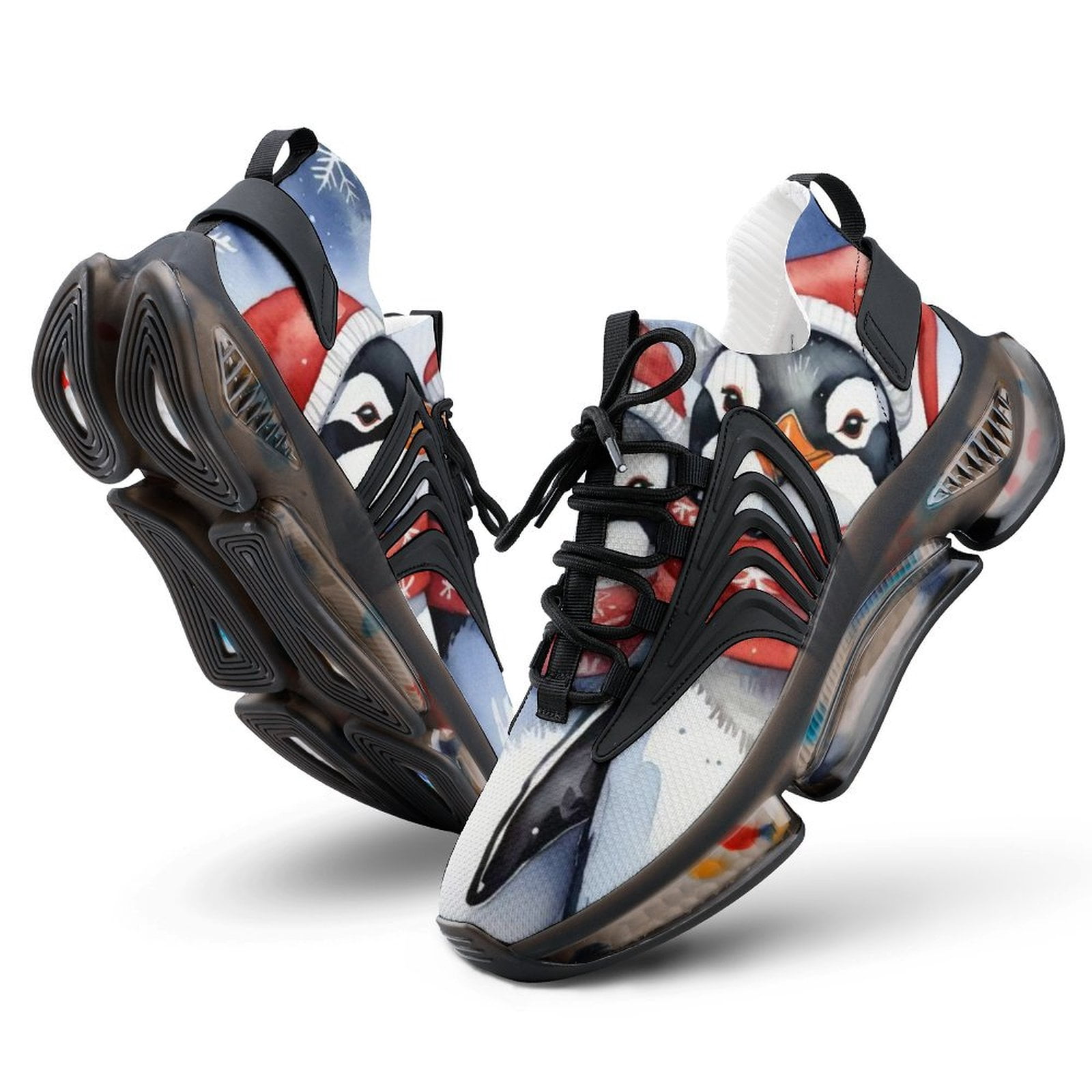 Christmas Penguin Walking Shoes for Men Woman Lightweight Tennis ...