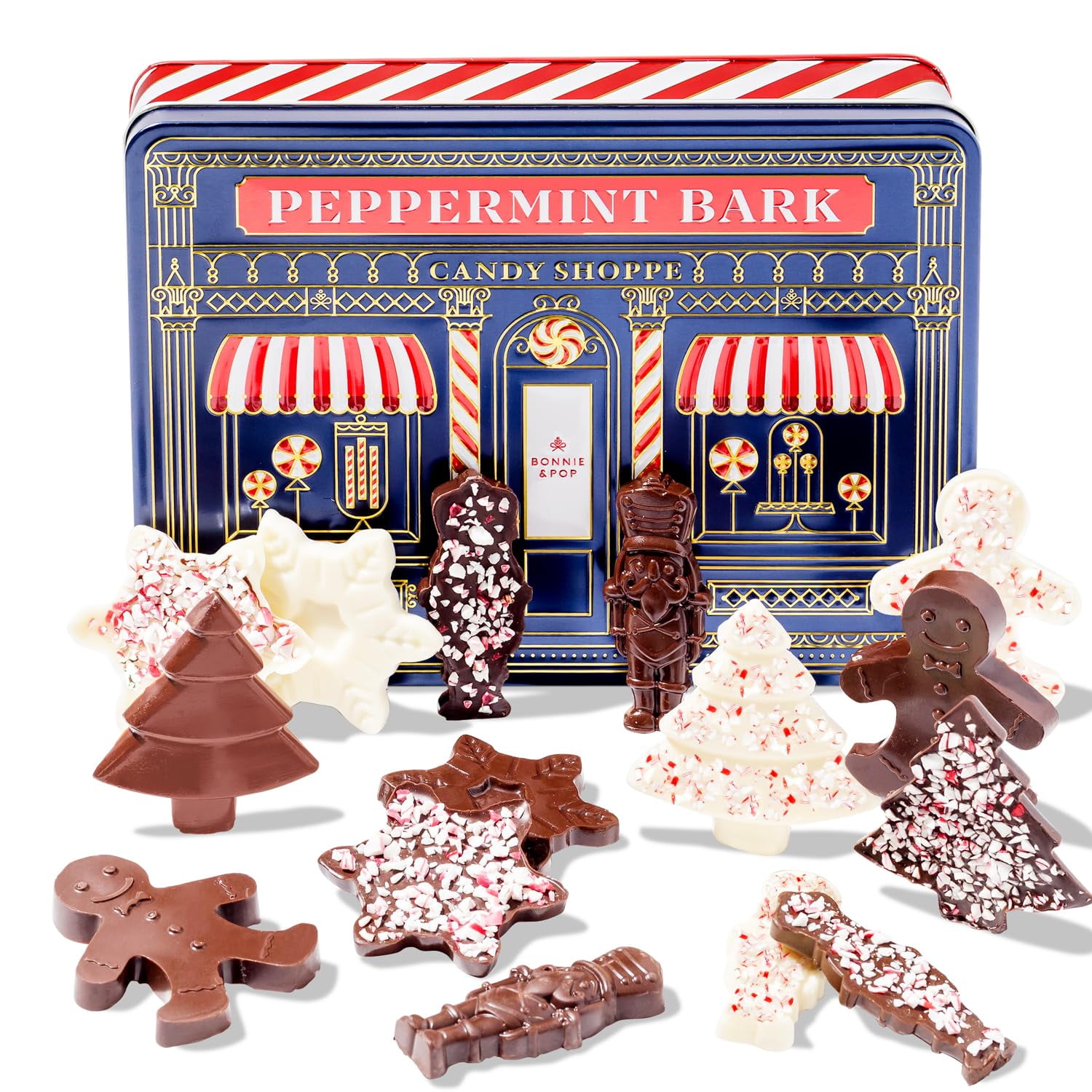 Christmas Peppermint Gift Tin BCF26 Bark Candy - Fudge Holiday ...