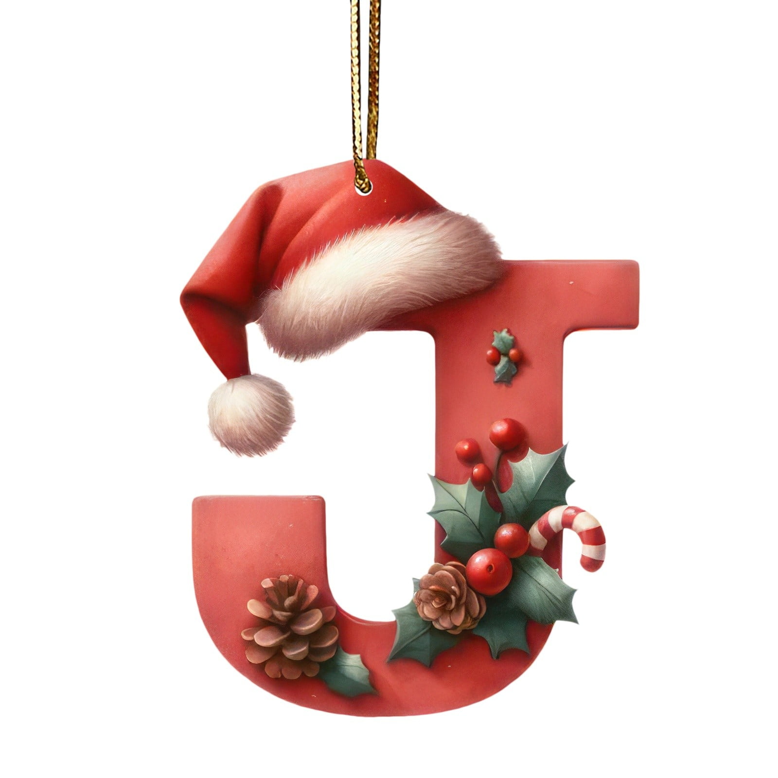 Christmas Personalized Christmas Alphabet Ornament Festive Letter A ...