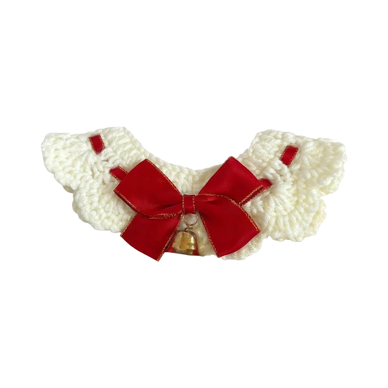 Christmas Pet Collar, Hand-Crocheted Festive Pet Neckwear With ...