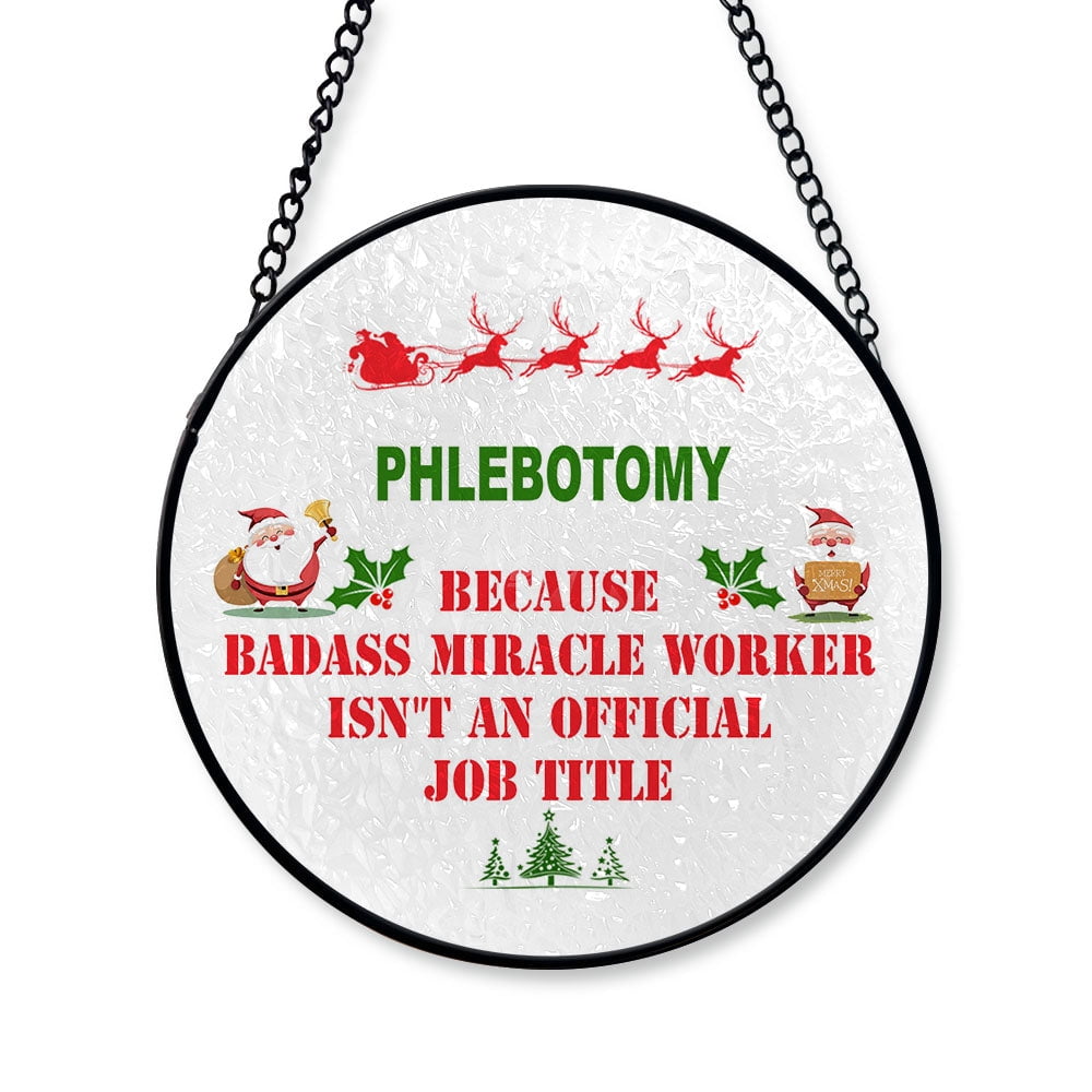 Christmas Phlebotomy Stained Glass Window Hanging 2025, Phlebotomy Sun ...