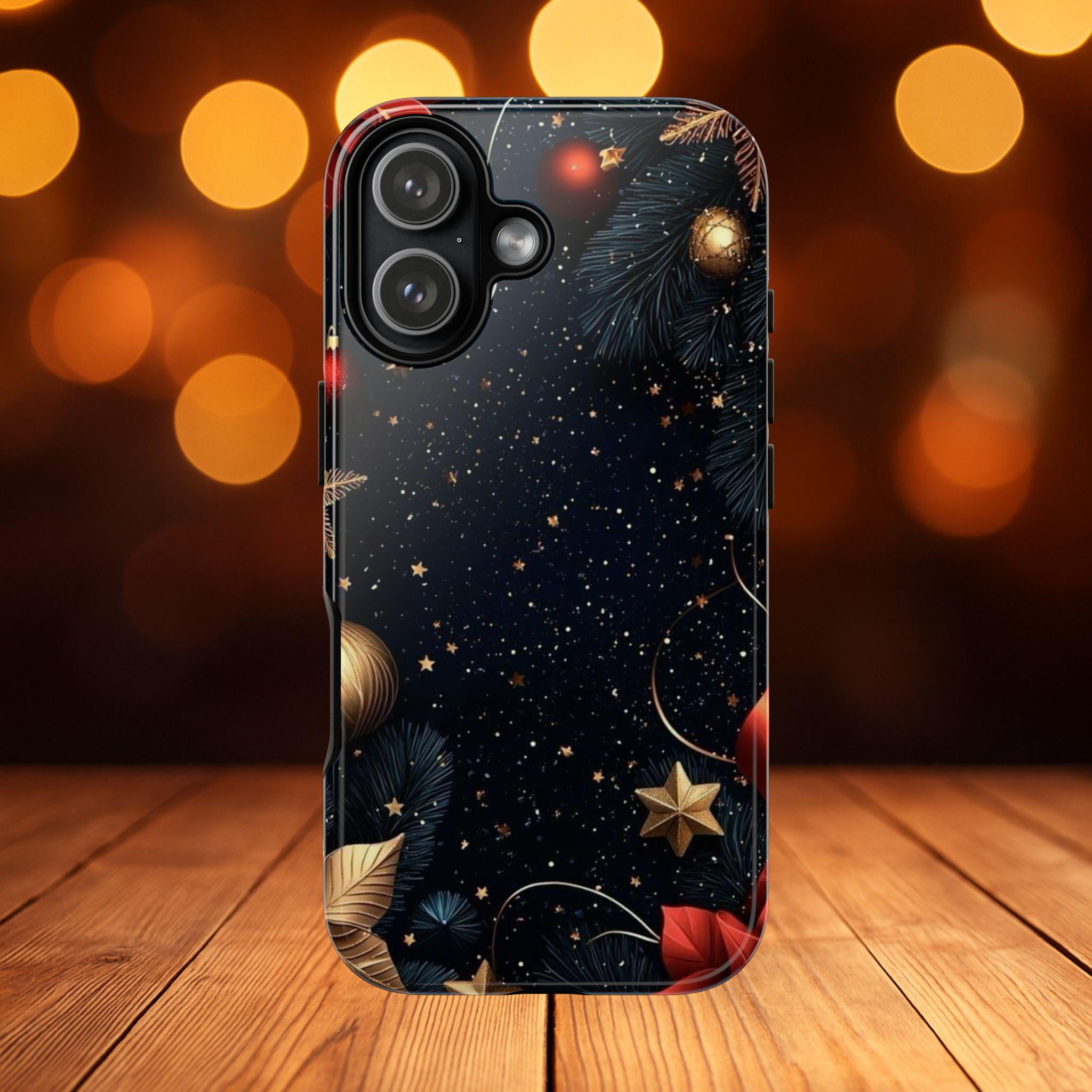 Christmas Phone Case Festive Floral Holiday iPhone 17 through 11 Pro ...