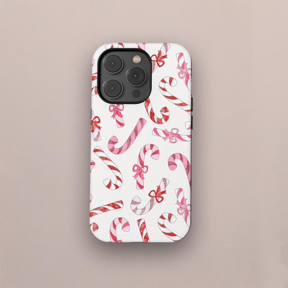Christmas Phone Case Holiday Peppermint Winter iPhone 17 to 11 Pro Max ...