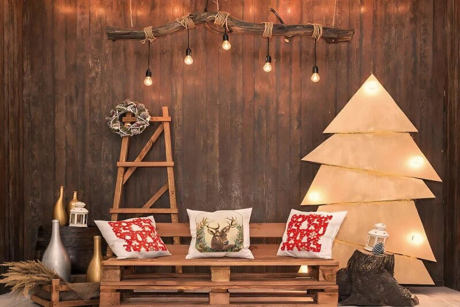 Christmas Photozone Bookshelf Light Pillows Bedroom Decor Photography ...