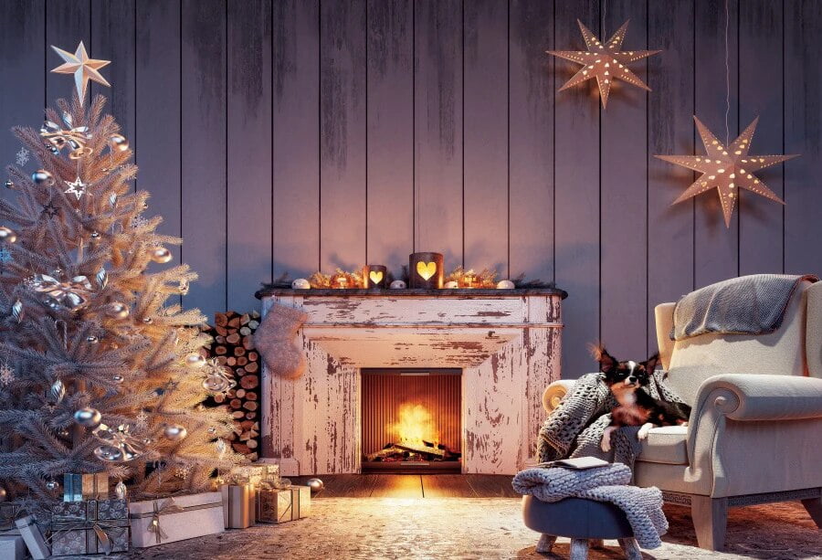 Christmas Photozone Bookshelf Light Pillows Bedroom Decor Photography ...