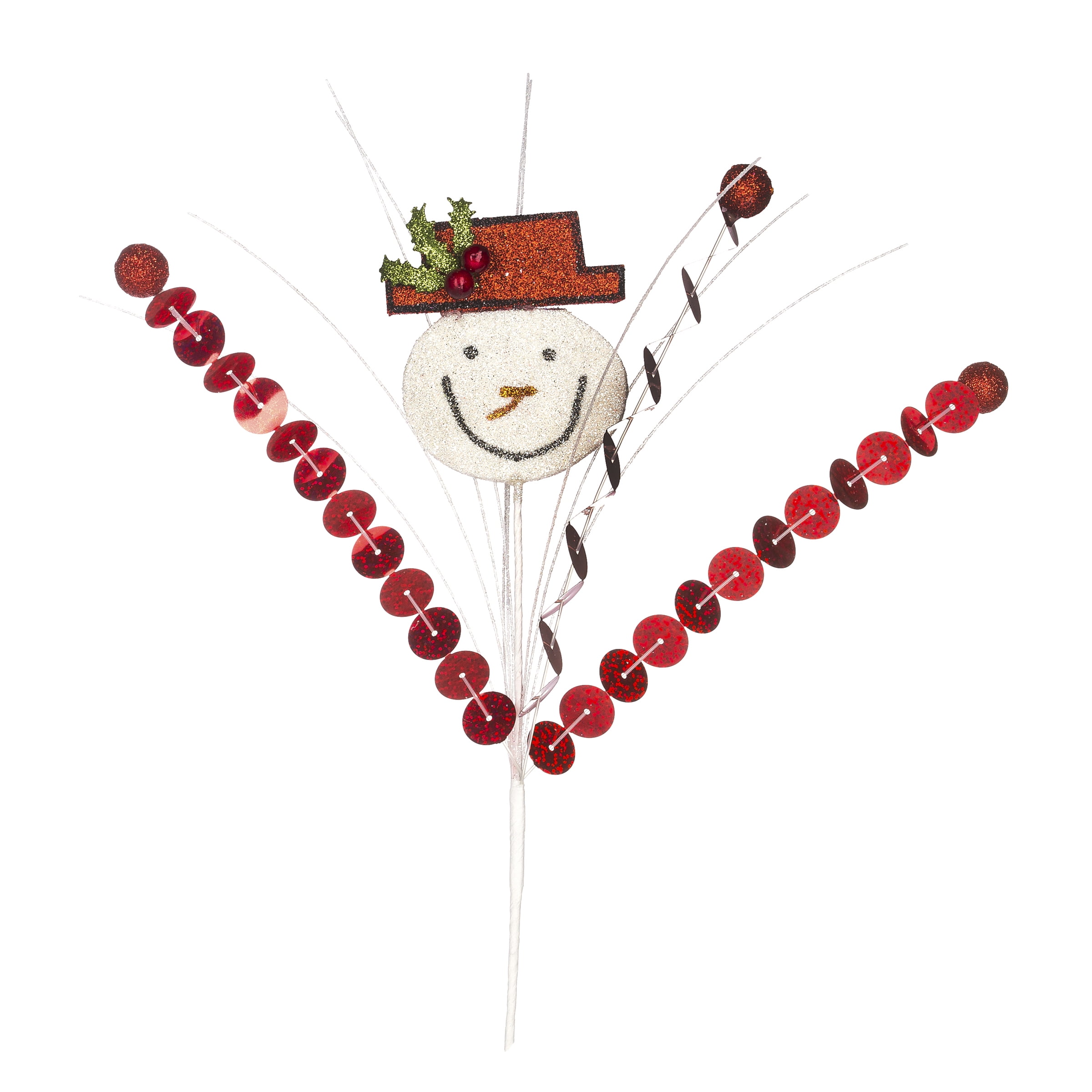 Christmas Pick With Snowman 12 Inches - Walmart.com