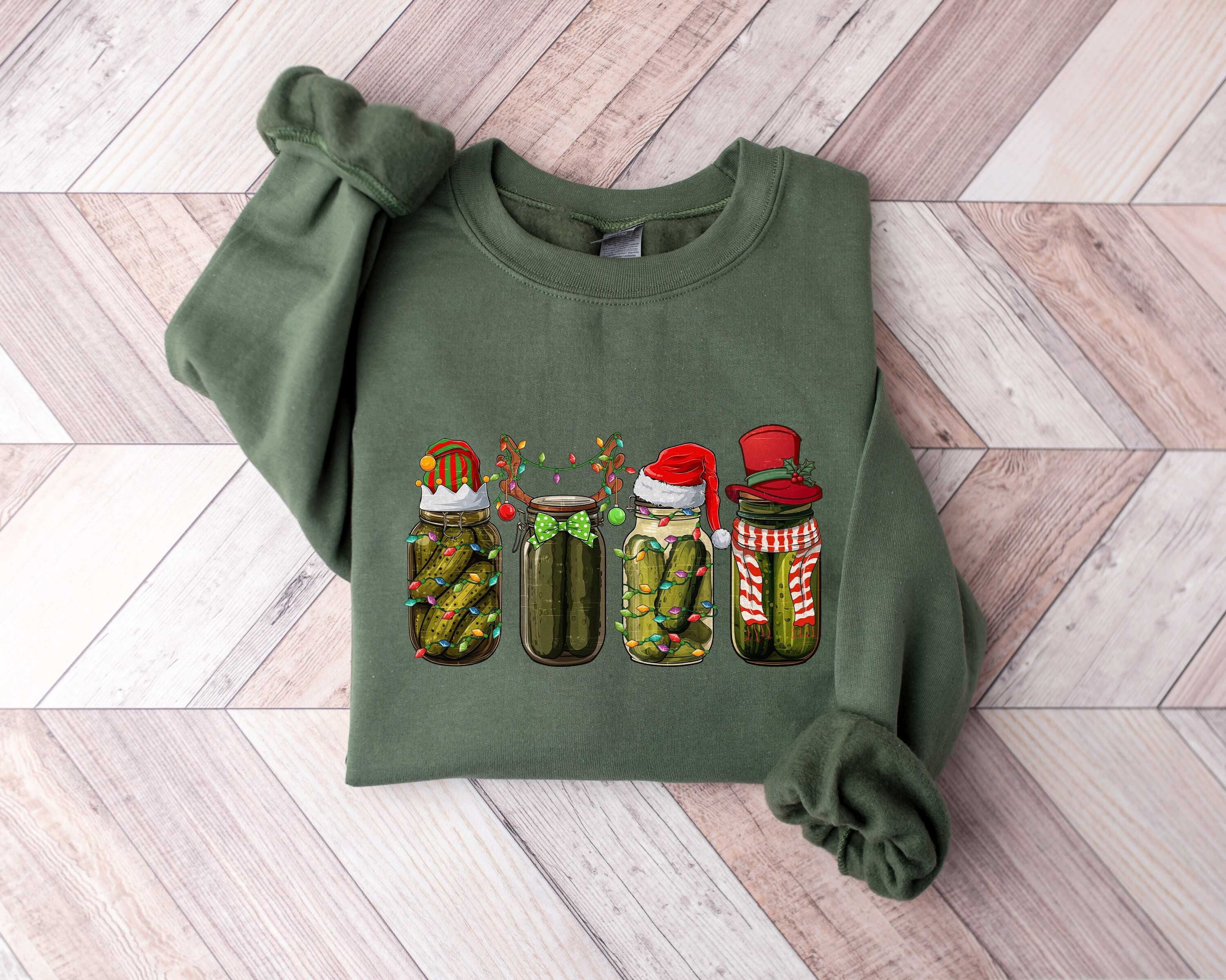 Christmas Pickle Sweatshirt, Pickle Sweater, Holiday Sweater, Xmas Tee ...