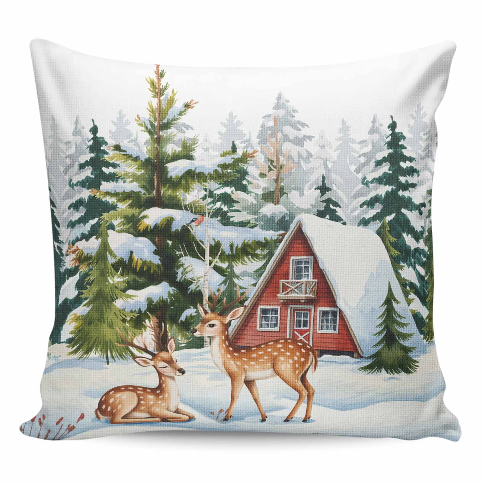 Christmas Pillow Covers 16x16 Inch Decorative Throw Pillow Cover, Xmas ...