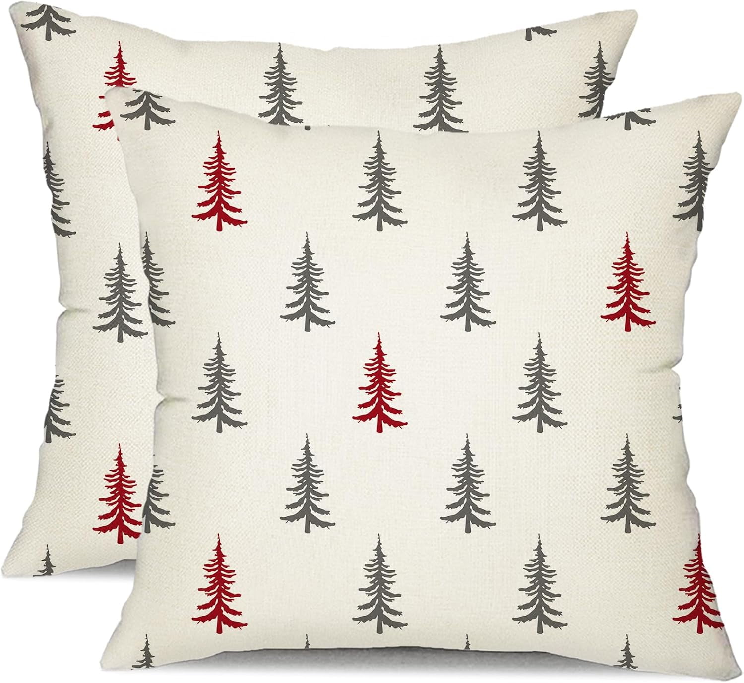 Christmas Pillow Covers 16x16 inch Set of 2 Christmas Tree Decorative ...