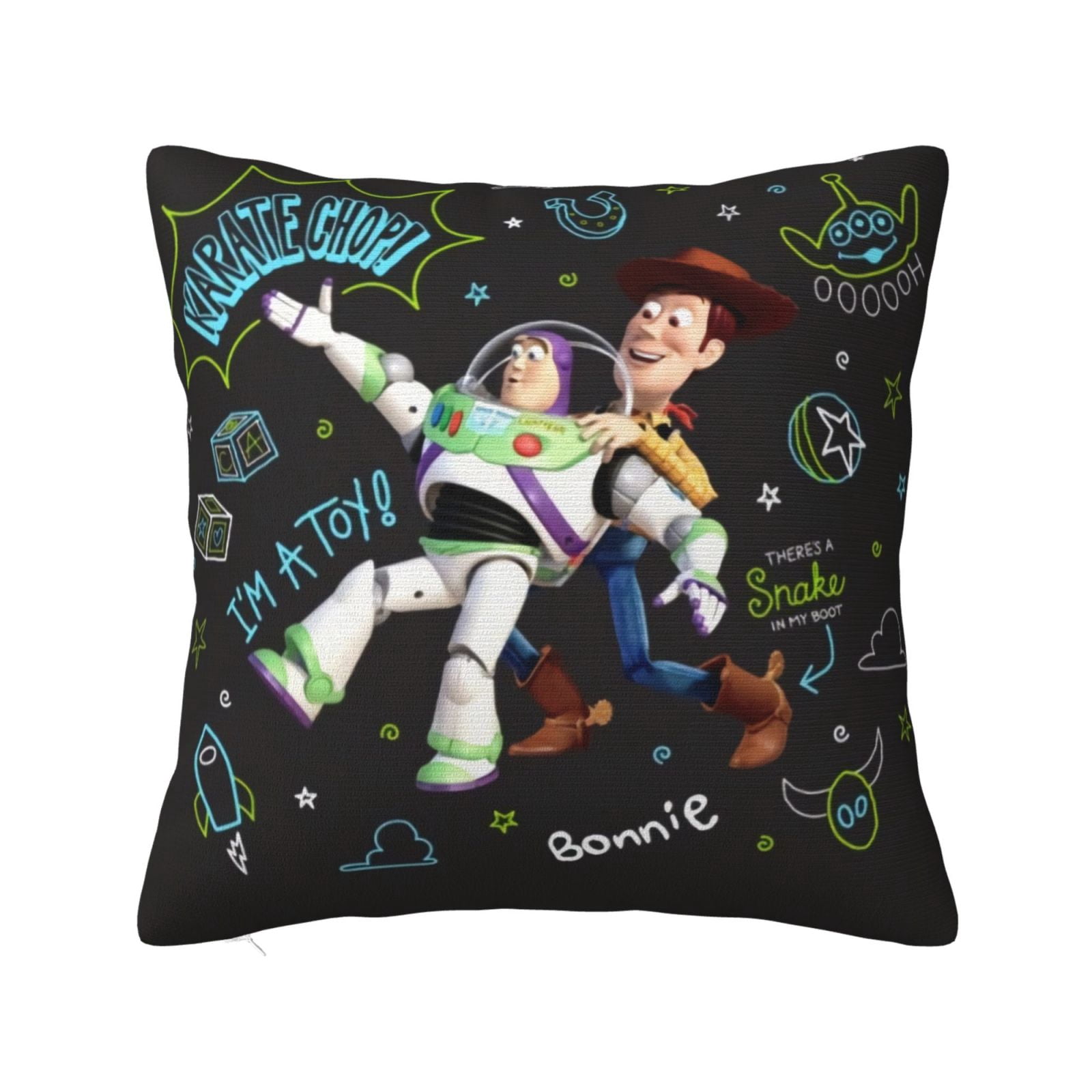 Christmas Pillow Covers 22x22 inch,Pixar Toy Story Buzz Lightyear Woody ...
