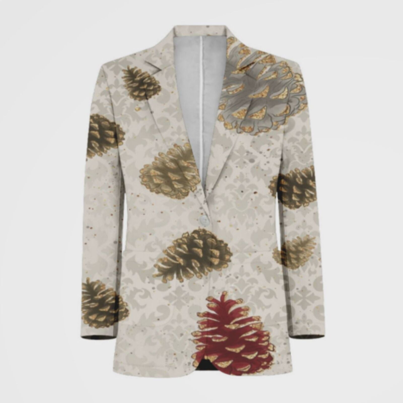 Christmas Pine Cone-01 Men Blazers Slim Clothing Summer Jacket Man Oversize Daily Suits Tops ...