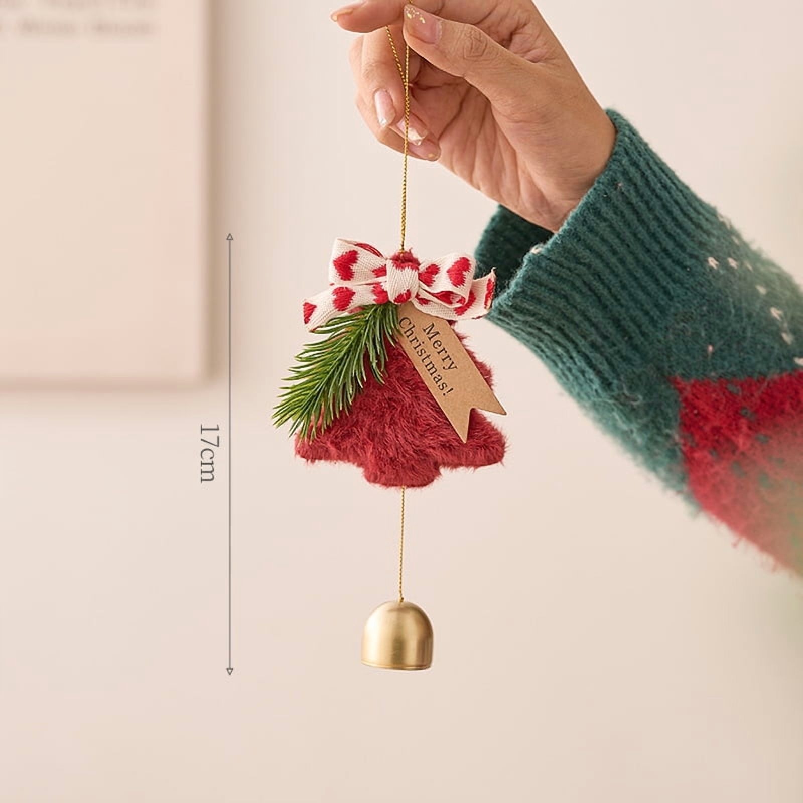 Christmas Pine Cones Bells Pendants, 8" Bows Berry Bells Christmas ...