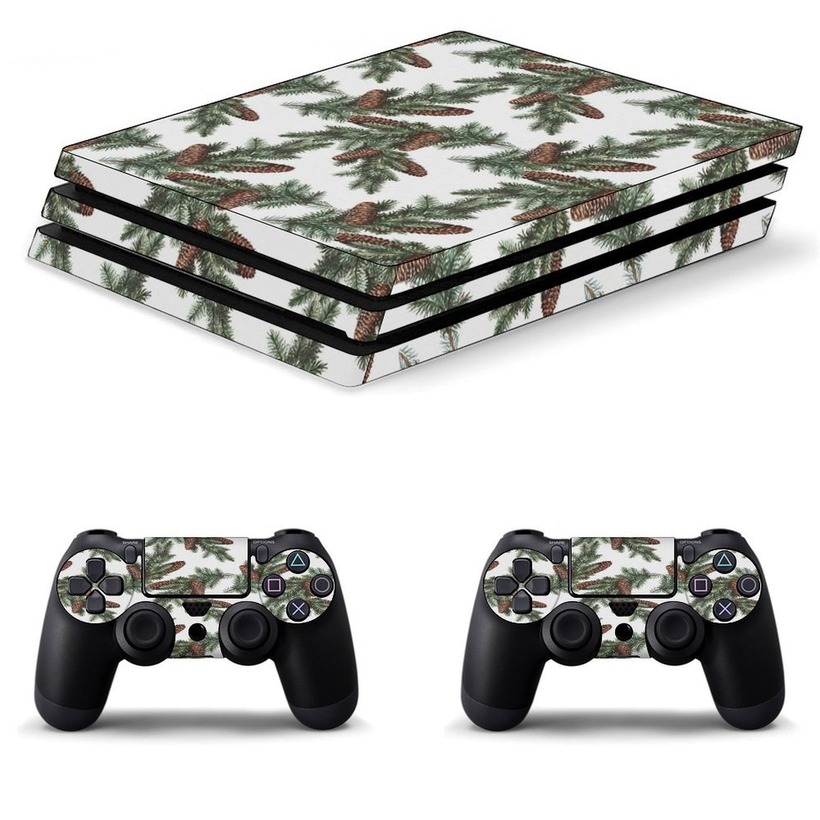 Christmas Pine Cones Green PS4/PS4 Pro/PS4 Slim Skin Sticker For ...