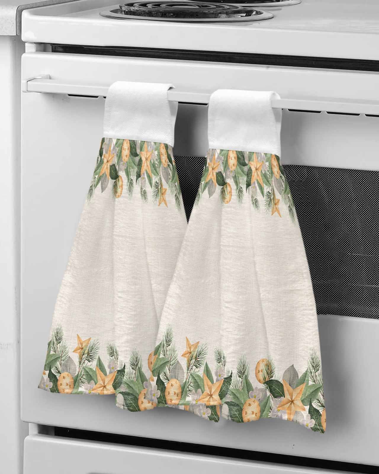 Christmas Pine Needle Light Ball Hand Towels Microfiber Bath Hanging ...