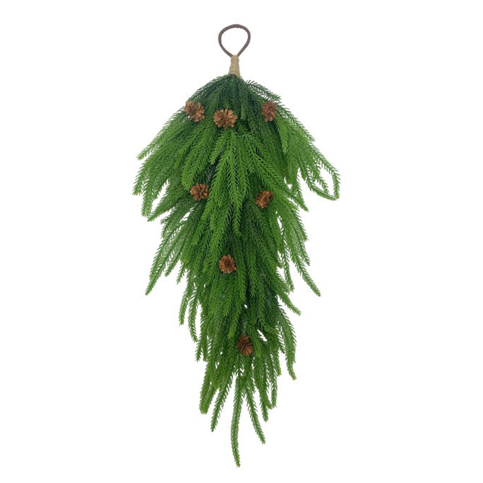 Christmas Pine Needle Teardrop Swag Simulation Pine Needle Wreath ...