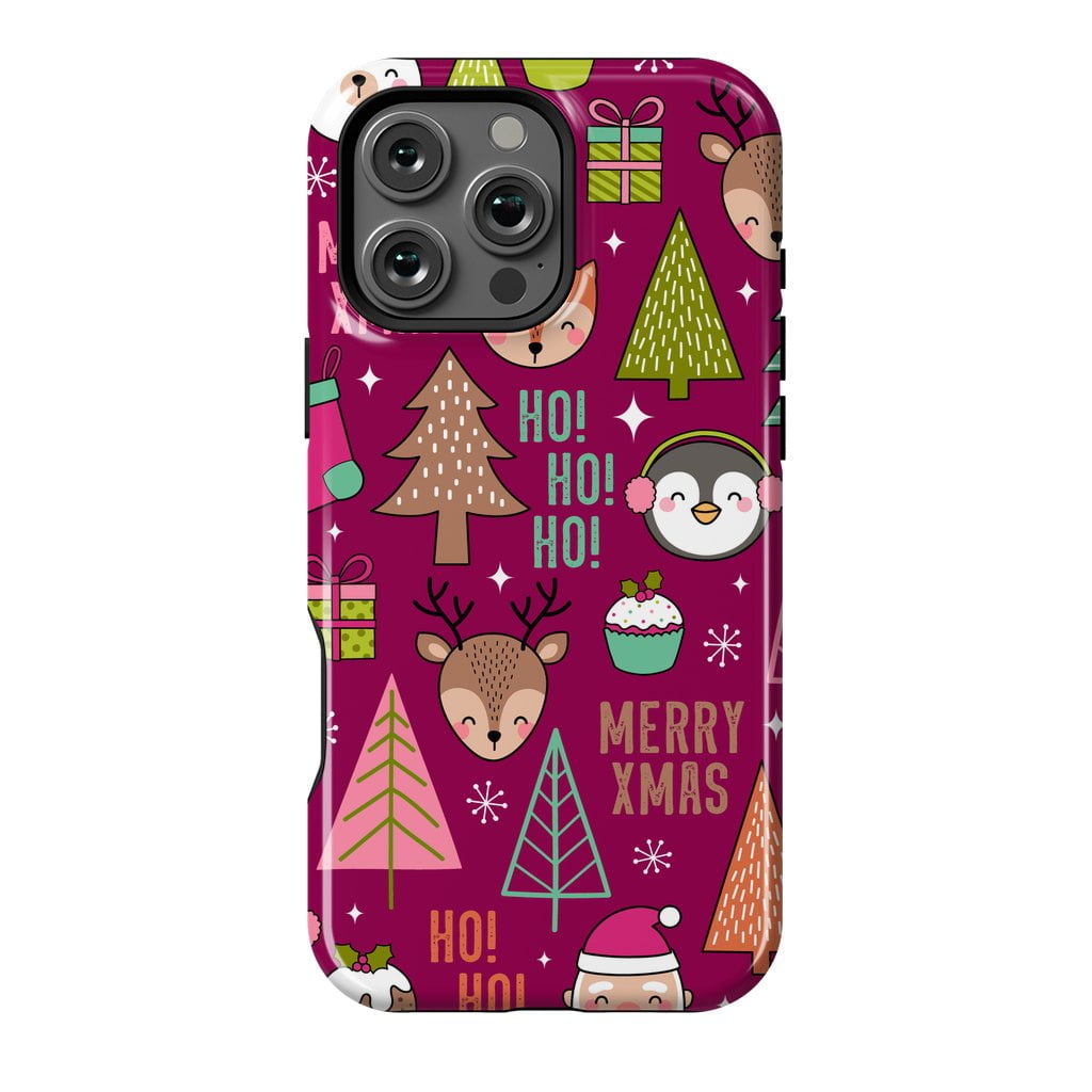 Christmas Pine Tree Pattern Phone Case for iPhone 11 12 13 14 15 16 Pro ...