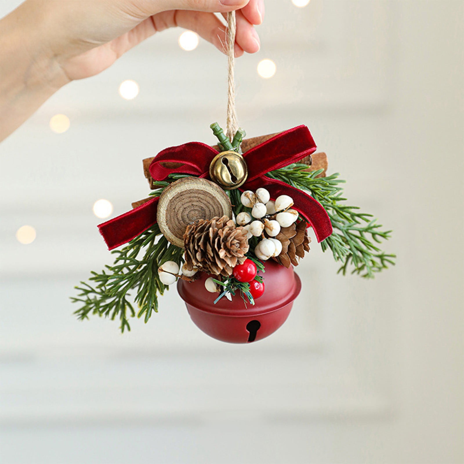 Christmas Pinecone Bells, Metal Material, Festive Pendant, Ideal for ...