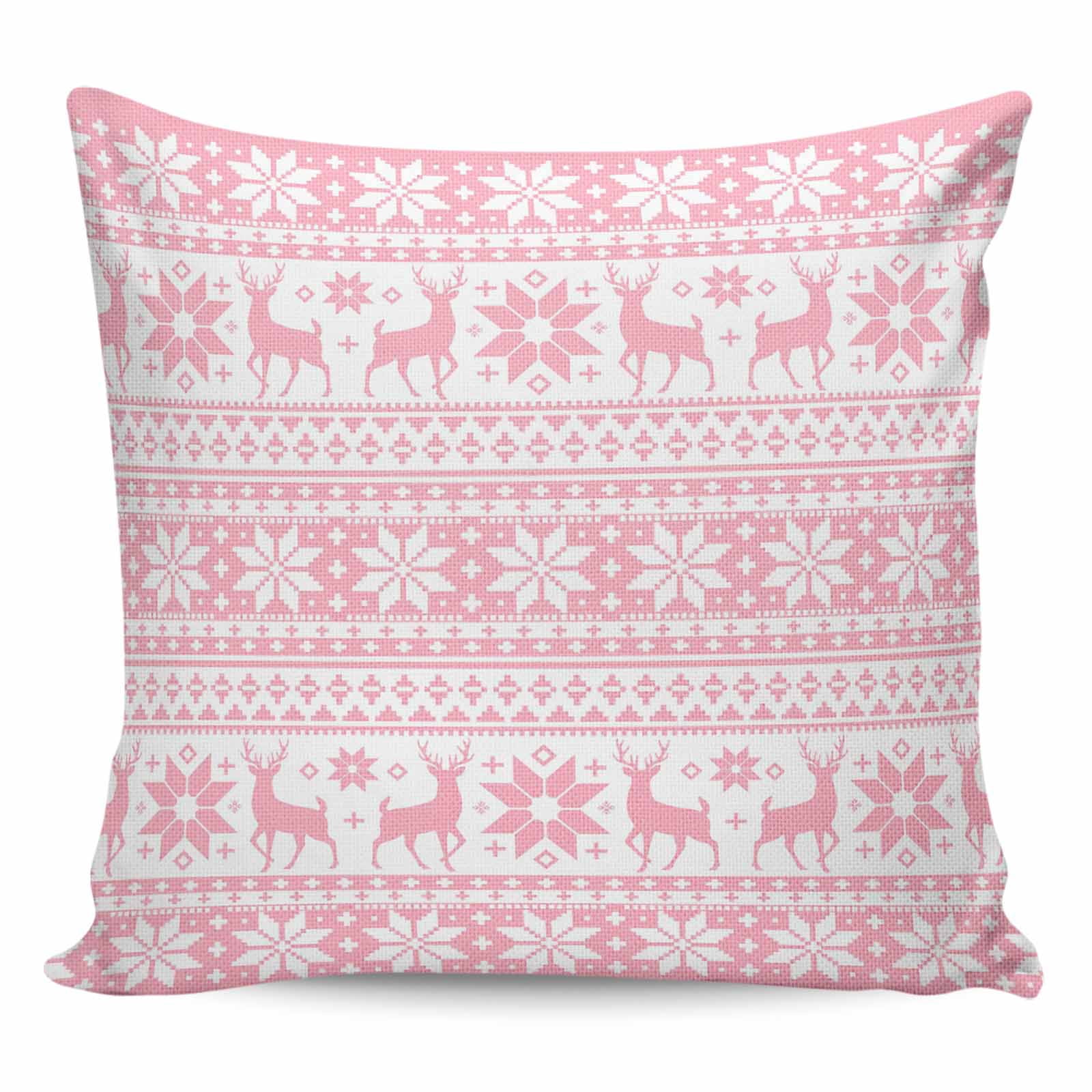 Christmas Pink Pillow Covers 26x26 Inch Decorative Throw Pillow Cover ...