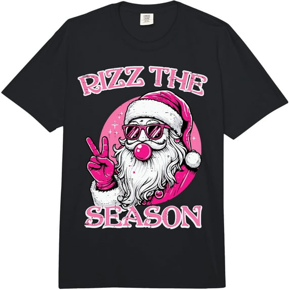 Christmas Pink Santa Rizz Season Xmas Meme Girls Kids Women Comfort ...