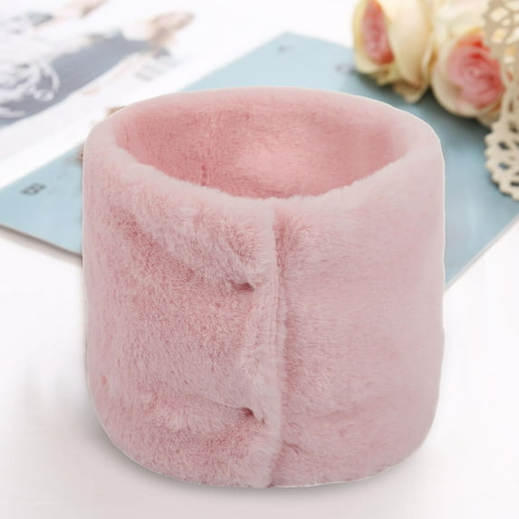 Christmas Pink Warm Scarf Winter Neckerchiefwinter Furry Plush Neck ...