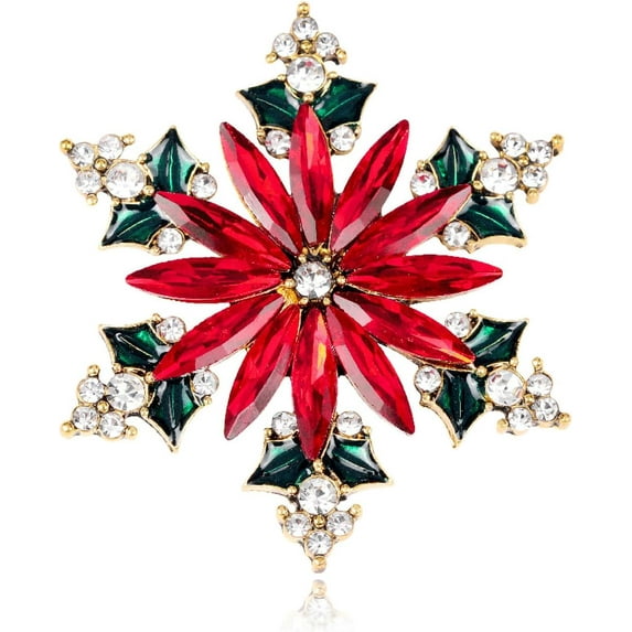 Christmas Pins Brooches for Women Backpacks Holiday Rhinestones Enamel ...