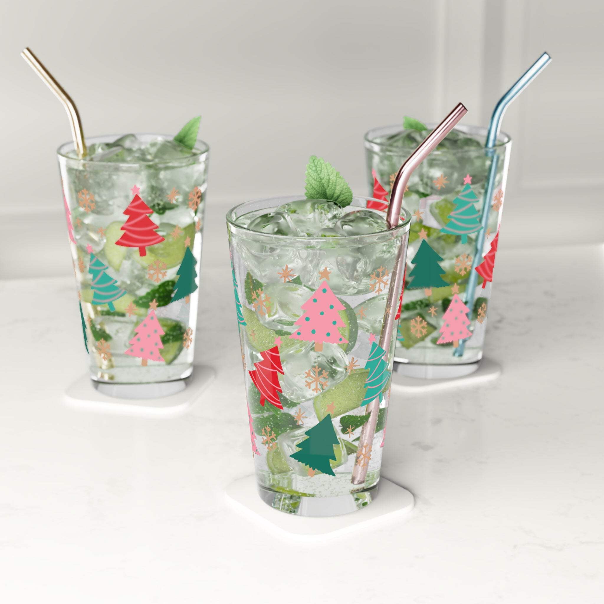 Christmas Pint Glasses, Holiday Pint Glass - Walmart.com