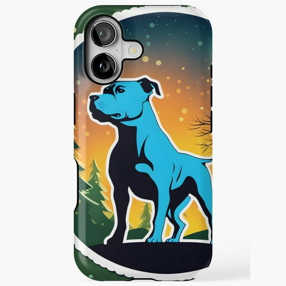 Christmas Pitbull Dog Art Case for iPhone 11 12 13 14 15 16 17 Pro Max ...