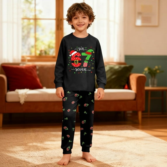 Christmas Pjs Kids 67 Meme Pyjamas Set Boys Girls Sleepwear Six Seven ...
