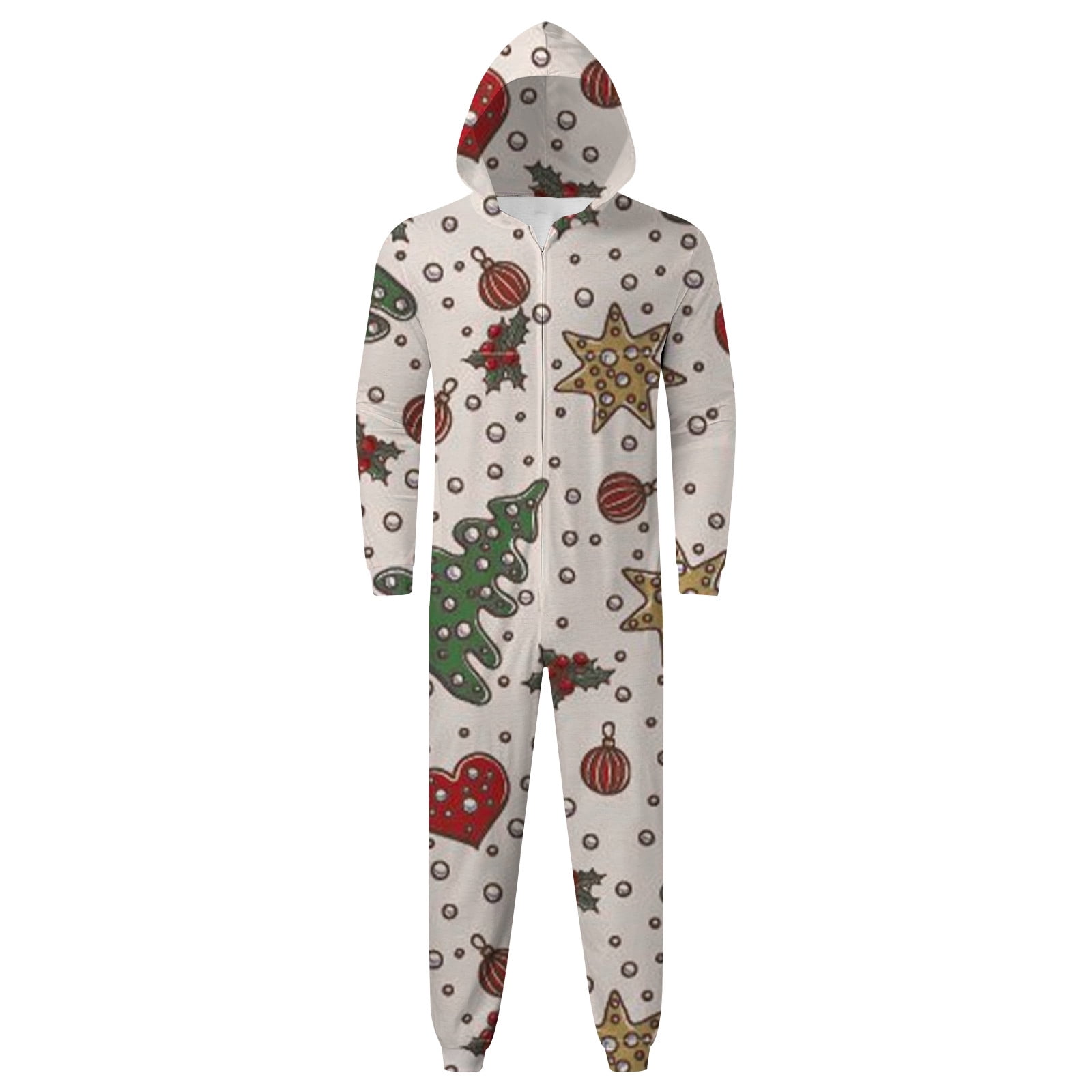 Christmas Pjs for Family Mens Onesie Pajamas Long Sleeve Outwear Fall ...