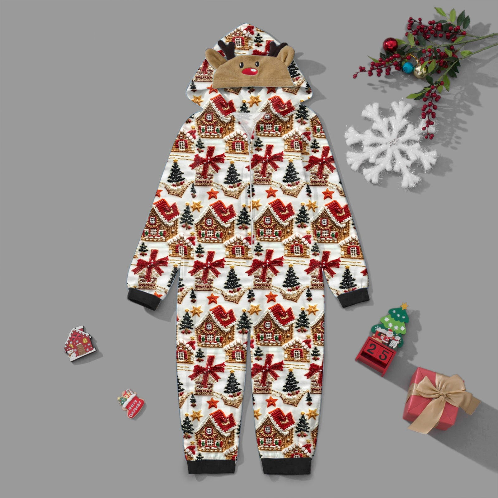 Christmas Pjs for Family Stitch Onesie Kids Bodysuit Long Sleeve Plus ...