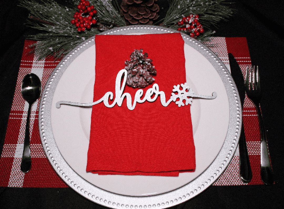 Christmas Place Cards, Set of Four Holiday Place Settings, Laser Cut ...