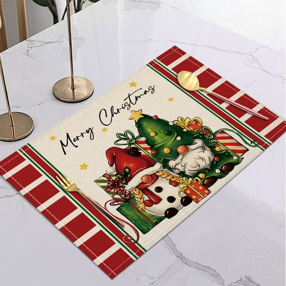 Christmas Placemat Kadlawus Under $5 ! Festive Dining Table Mat For ...