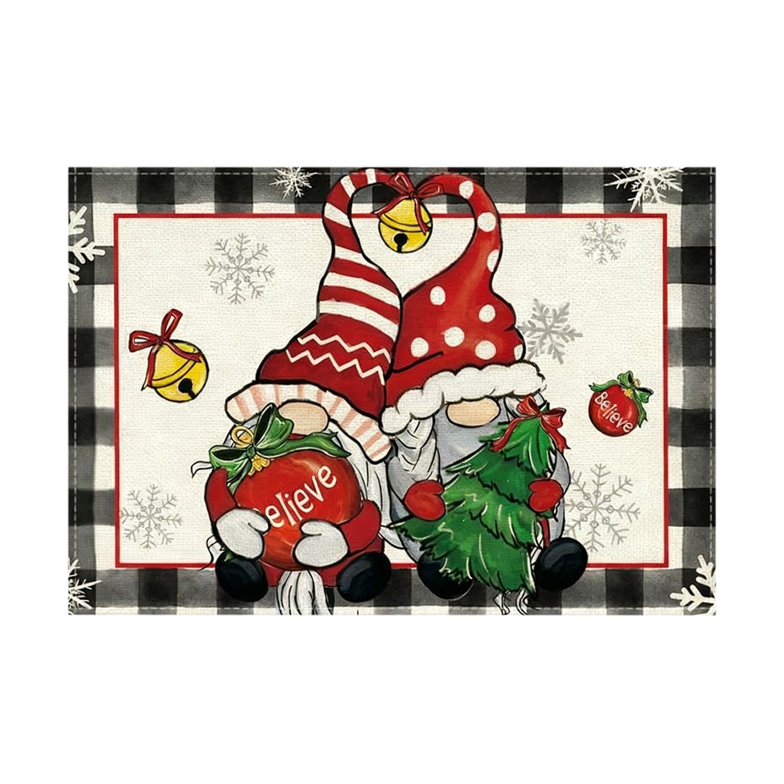 Christmas Placemat Winter Snowflake Design for Table Protection Kitchen ...