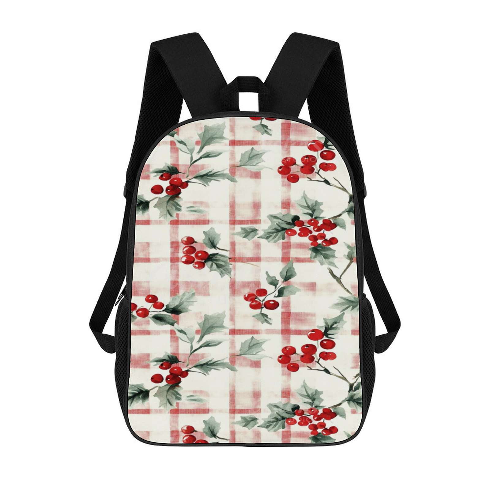 Christmas Plaid Christmas Tartan Large Capacity Backpacks For Teenagers ...