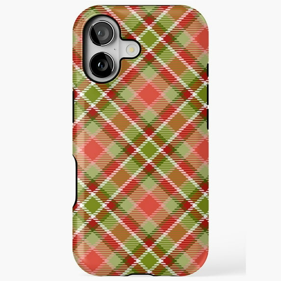 Christmas Plaid Pattern Festive Holiday Case for iPhone 17 11 12 13 14 ...