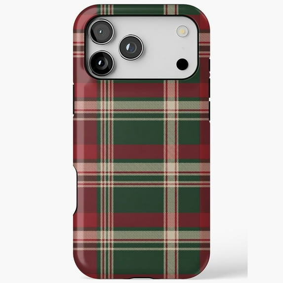 Christmas Plaid Pattern Red Case for iPhone 11 12 13 14 15 16 17 Pro ...