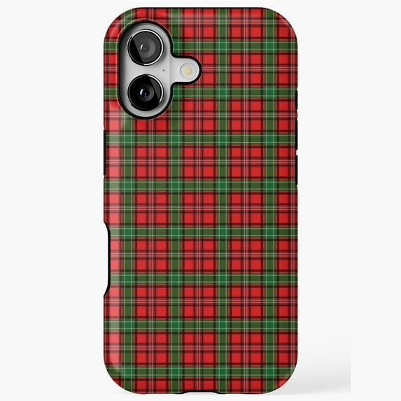 Christmas Plaid Red Green Tartan Skirt Dress Pattern Case for iPhone 17 ...