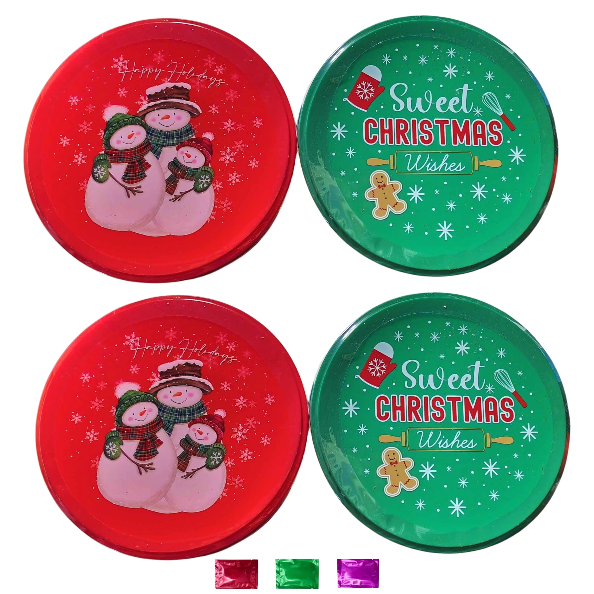 Christmas Plastic Food Containers with Lids, Holiday Cookie Containers ...