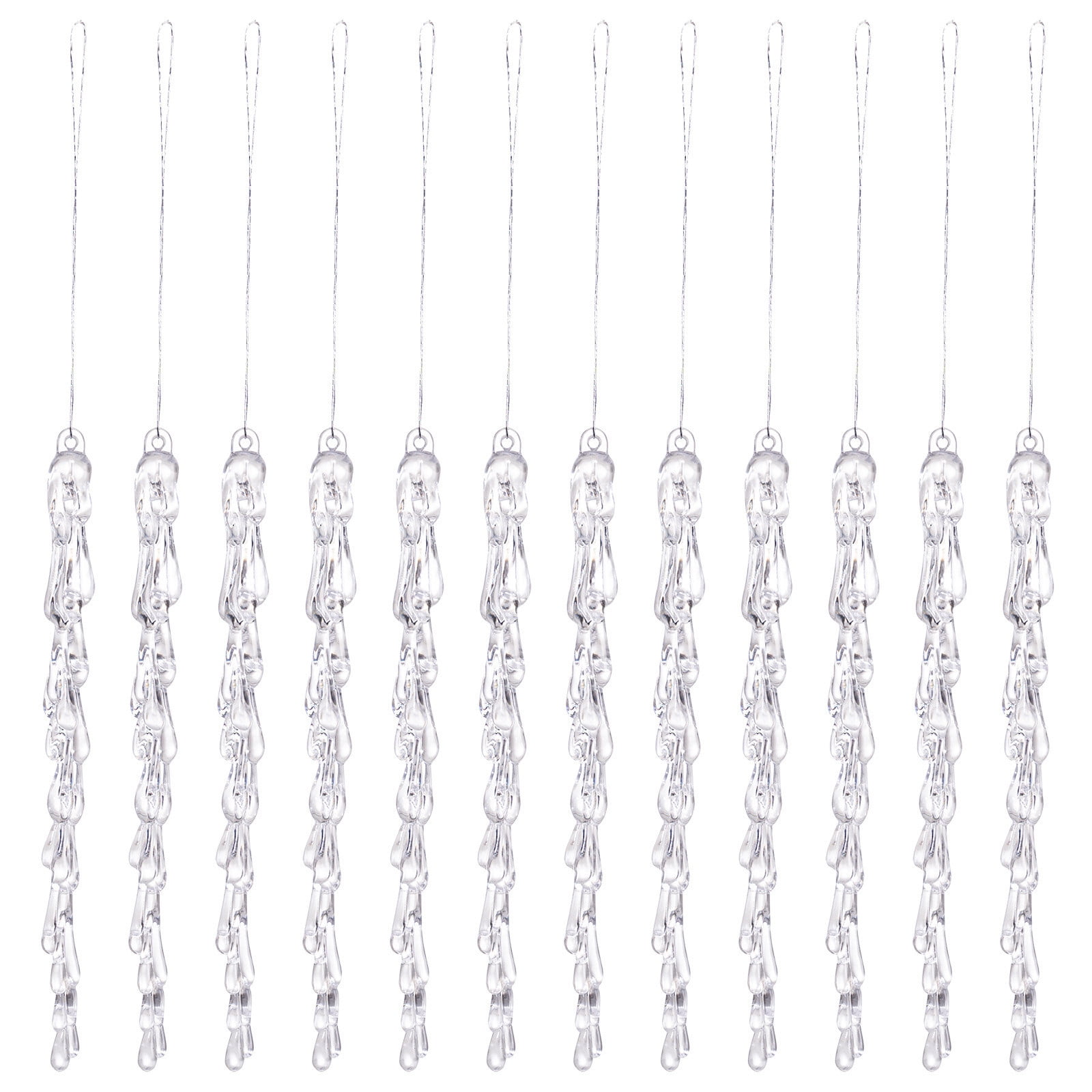 Christmas Plastic Icicle Twisted Plastic Icicle Ornaments Christmas ...