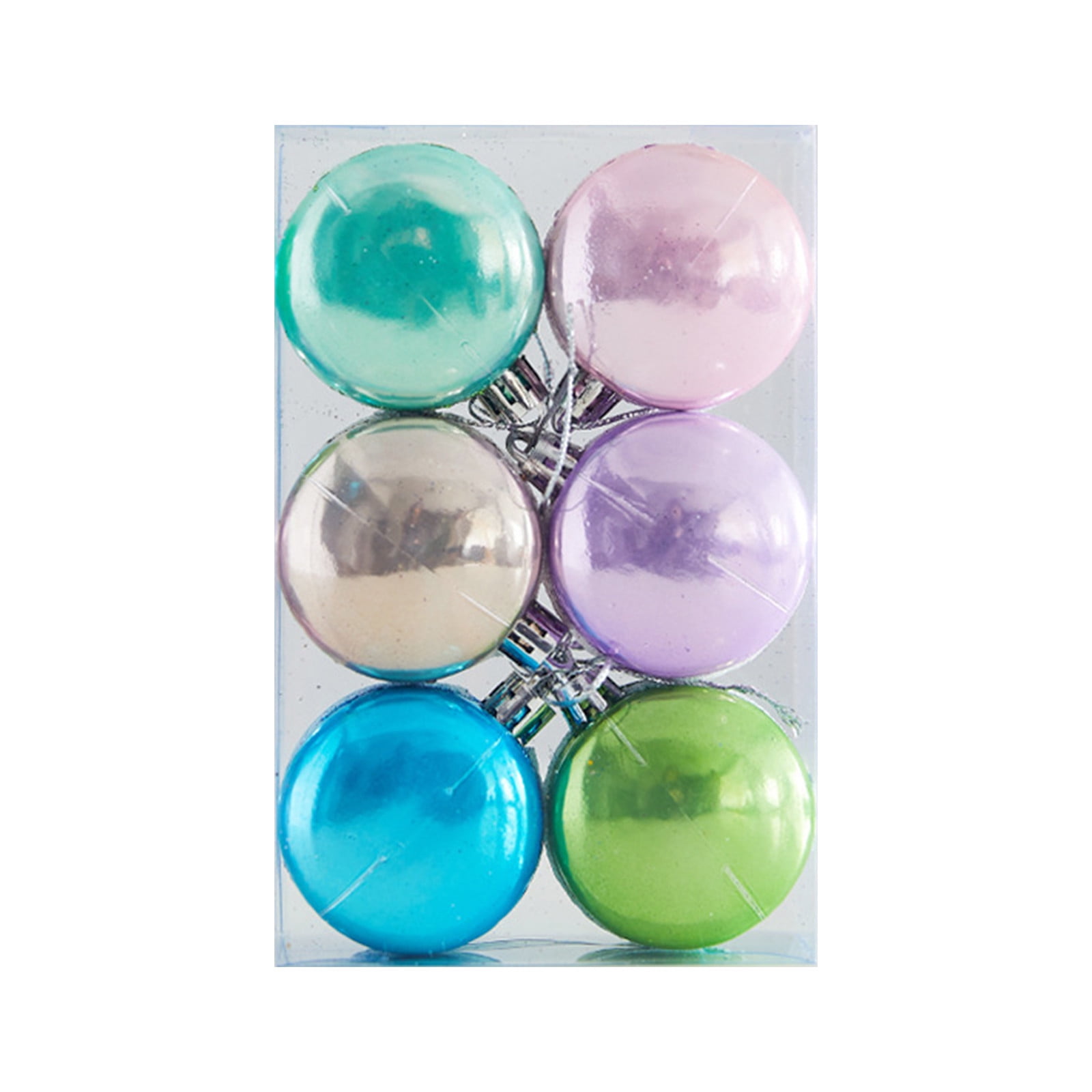 Christmas Plating Balls 6 Pack, Whimsical Tree Decorations with Design ...