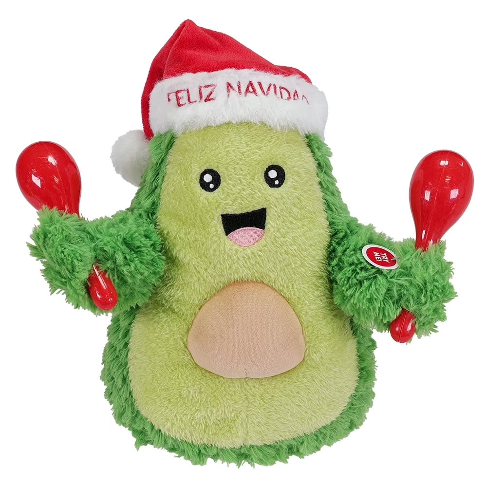 Christmas Plush Avocado Animated Sings Dances Feliz Navidad - Walmart.com