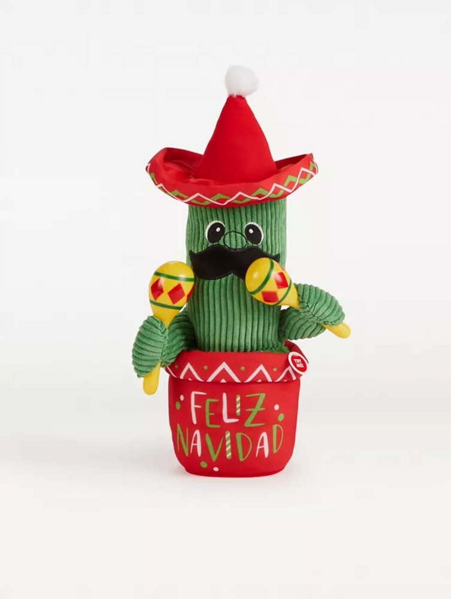 Christmas Plush Cactus Stuffed Toy Animated Sings Dances Feliz Navidad ...