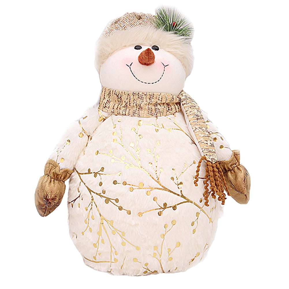 Christmas Plush Snowman Doll Tabletop Decorations, Christmas Snowman ...