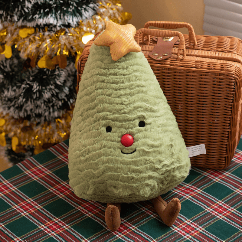 Christmas Plush Stuffed Toy Set, Cute Holiday Decorations with Tree ...