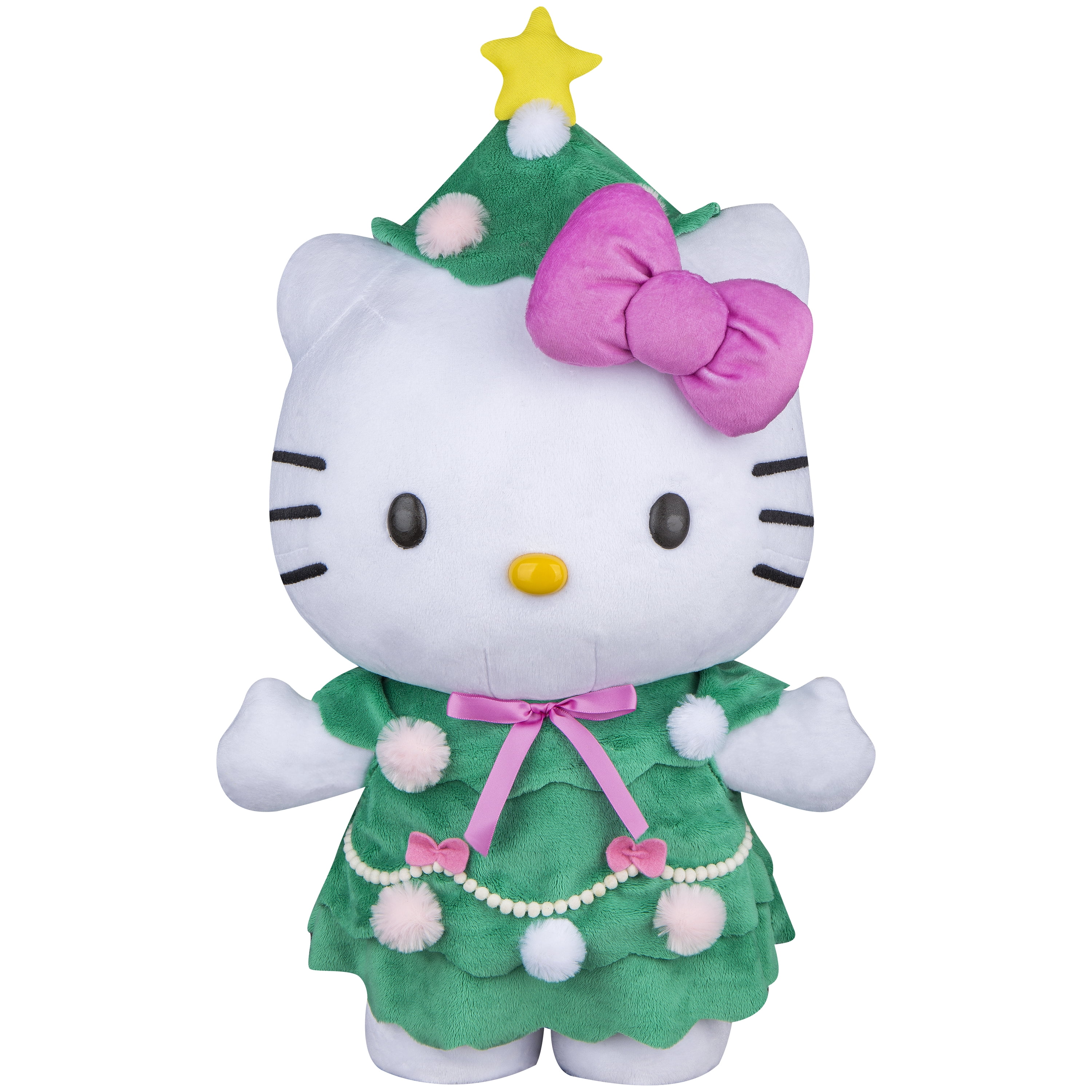 Brandclub - Christmas Plush Toy Hello Kitty as Christmas Tree Dcor Sanrio 12.6 in x 20.08 in x 7 ...