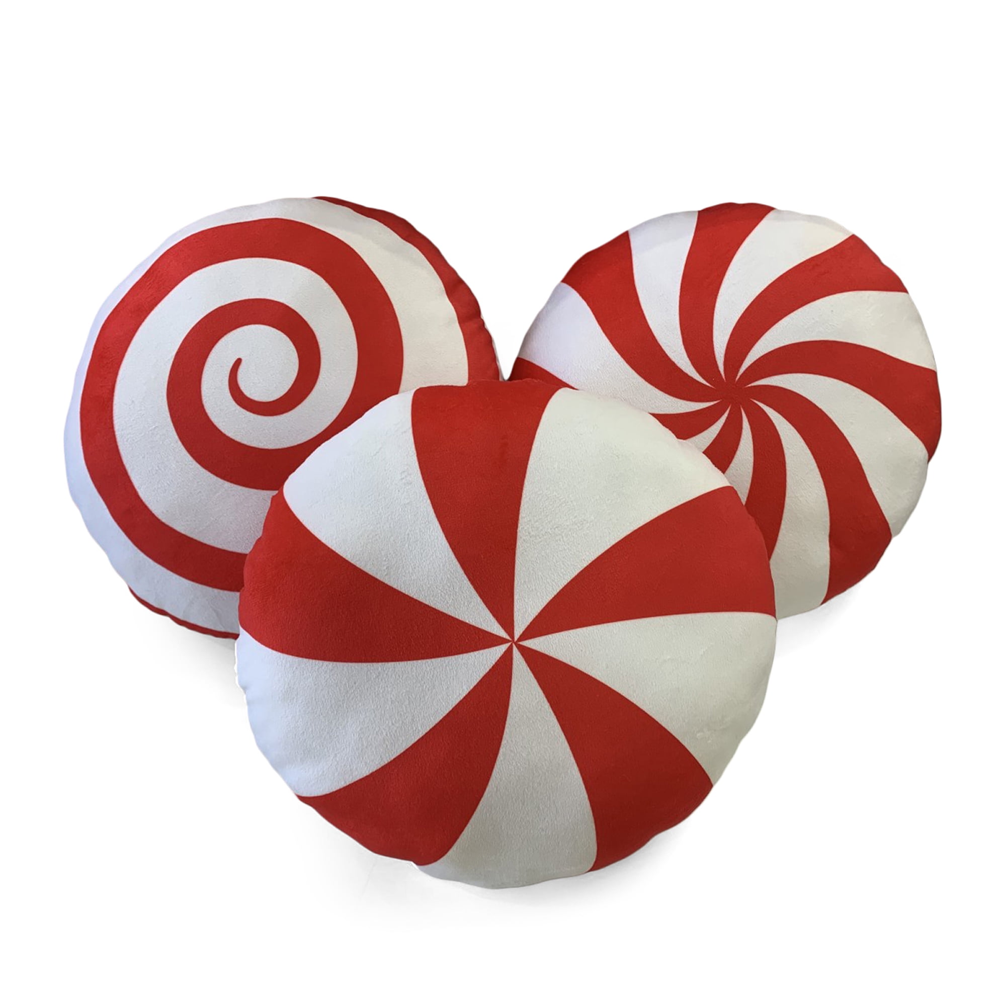 Christmas Plush Toy Throw Pillow Cute Round Candy Lollipop Sofa Cushion ...