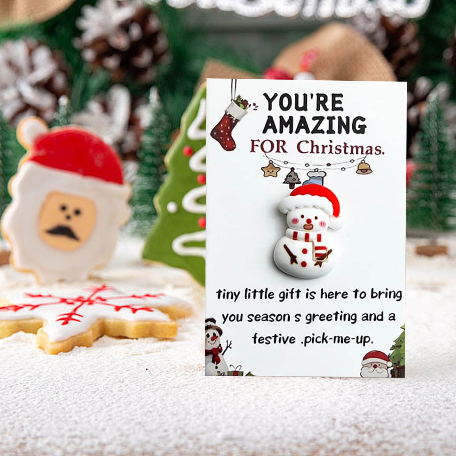 Christmas Pocket Hug Cards – 10PCS Mini Greeting Notes, Holiday Icons ...