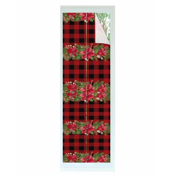 Christmas Poinsettia Window Privacy Film Stained Glass Window Film ...