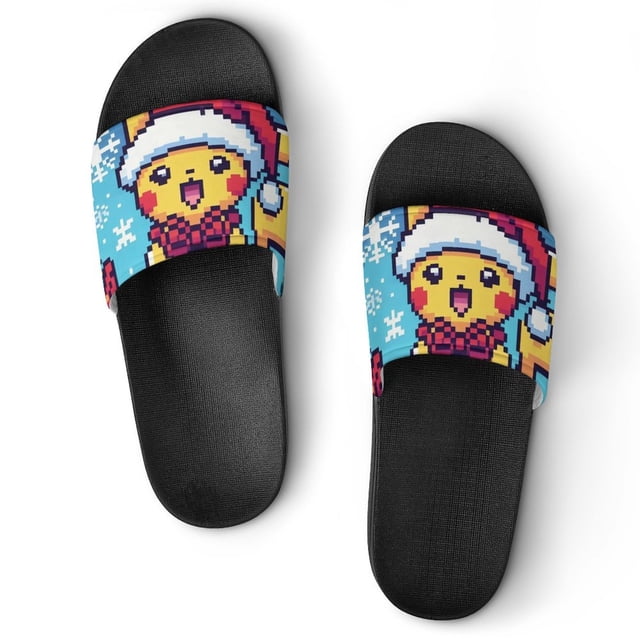 Christmas Pokémon -Pikachu Slide Sandals for Men Women,Ultra Comfort ...