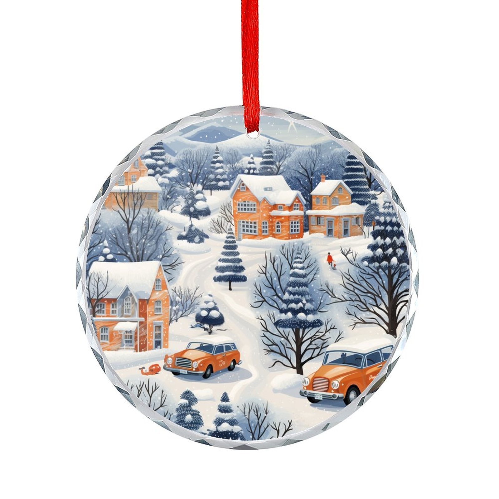 Christmas Police Car And Snow Glass Christmas Ornament Appreciation ...